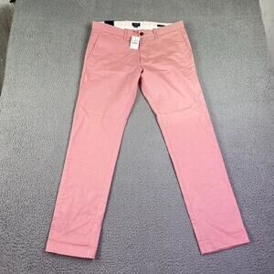 J. Crew | Pants | J Crew Slim Fit Flex Chino Pants Mens 32x32 Pink New ...